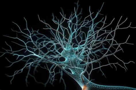 Neuron Signals Being Sent Out Through The Body Premium Ai Generated Image