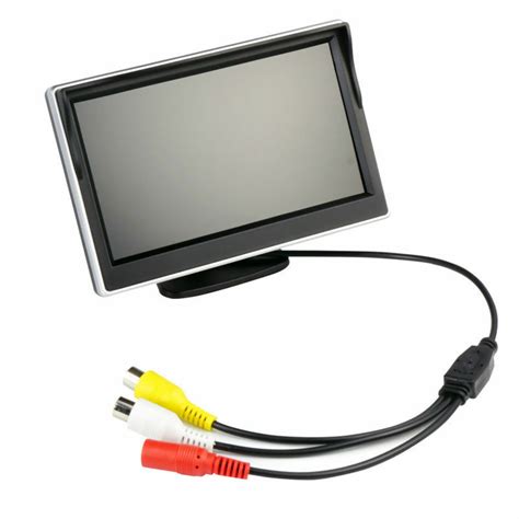 5 인치 800480 Tft Lcd 자동차 주차 후면보기 모니터 자동차 후면전면측면보기 카메라 4 Led 조명 2 가지 방법 비디오 입력 Dc 12v 자동차 전자 제품