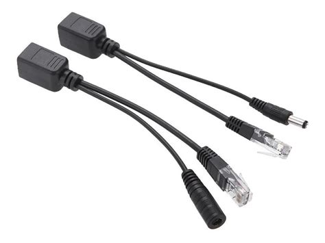 Cabo Adaptador Poe Injetor Separador Macho Femea Preto Mercadolivre