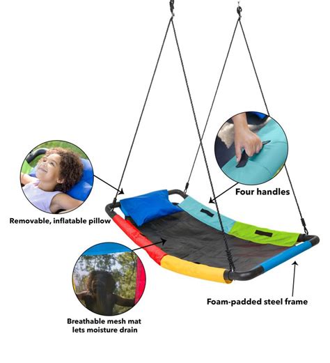 60 Inch Colorful Super Rectangular Platform Swing In 2022 Platform