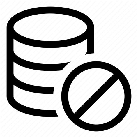 Db Storage Database Prohibition Icon Download On Iconfinder