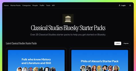 Classical Studies Bluesky Starter Packs 25 Lists • Jun 2025