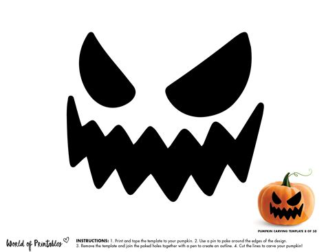 Happy Pumpkin Face Stencils