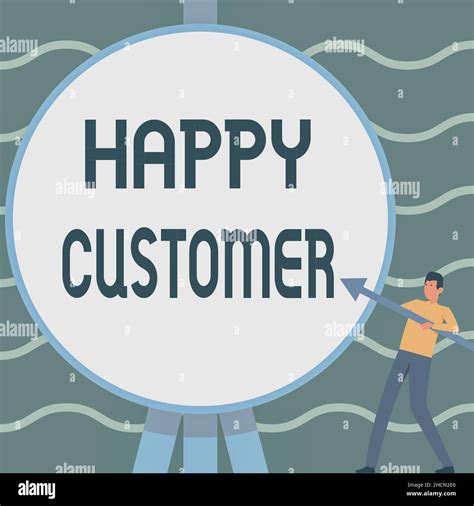 Text Caption Presenting Happy Customer Business Idea Highest Satisfaction Rate With The
