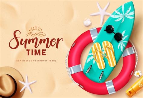 Premium Vector Summer Time Text Vector Background Design Summer Time