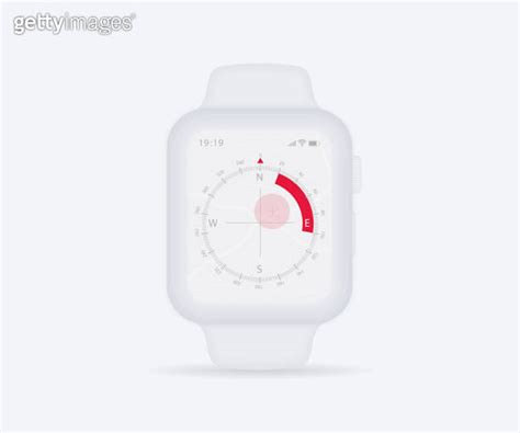 smartwatch compass app ui ux gui concept map gps app on screen