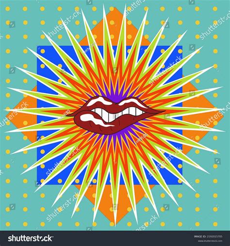 Red Lips Mouth Tongue Icon On Stock Vector Royalty Free 2192015705