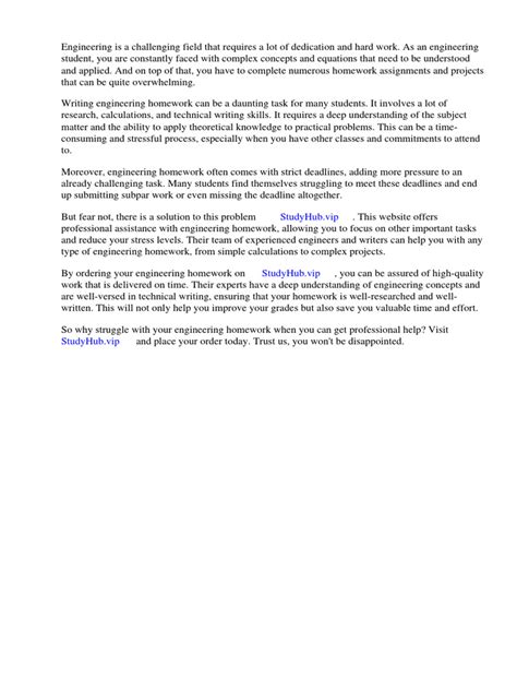 Engineer Homework Pdf Engineering Homework