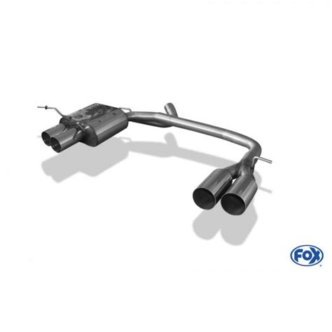 Silencieux Arrière Duplex Inox 2x76mm Type 10 Pour Bmw Serie 1 118d