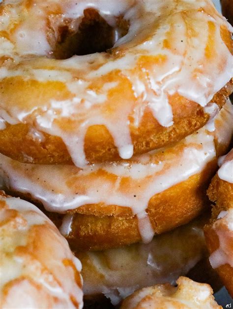 Old Fashioned Sour Cream Donuts With Vanilla Glaze CarnalDish