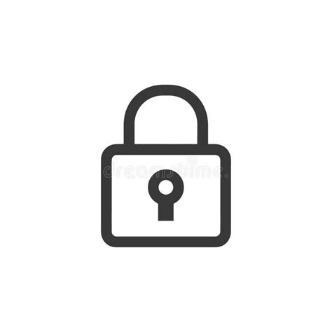Simple Padlock Icon Secure Your Digital Life Stock Vector Illustration Of Encryption Device