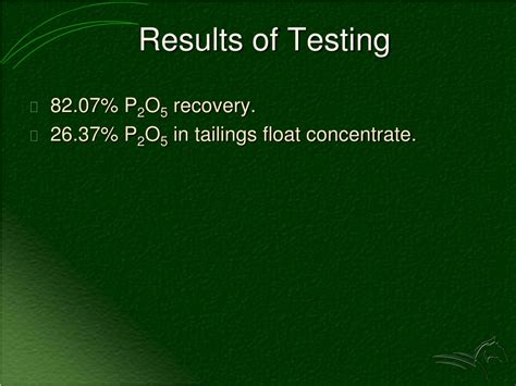 Ppt Recovery Of P 2 O 5 From Phosphate Mine Tailings And Slimes Powerpoint Presentation Id
