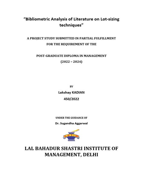 Bibliometric Analysis Pdf Science Methodology
