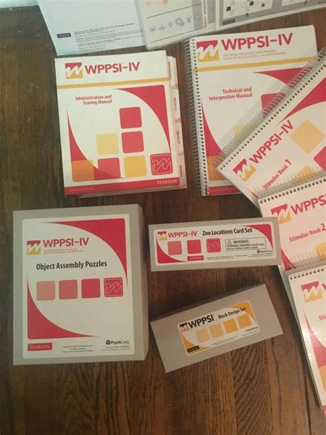 Official Wppsi Iv Kit Wechsler Preschool And Primary Scale Of