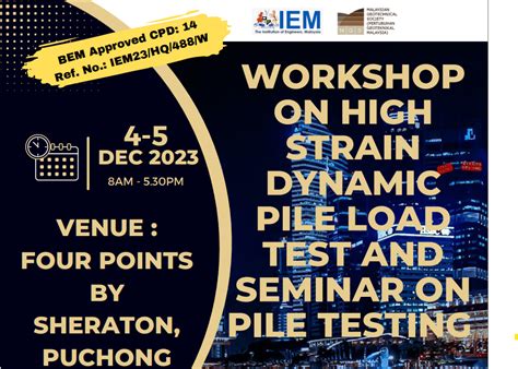 High Strain Dynamic Load Test Workshop