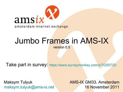 Jumbo Frames In Ams Ix Ppt