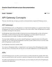 API Gateway Concepts Pdf Search Oracle Cloud Infrastructure Documentation Services API