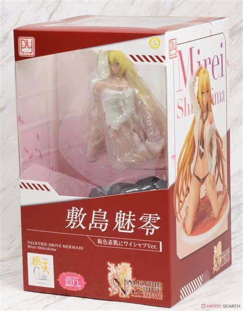 極美Girls Glamorous ヴァルキリードライヴ マーメイド 敷島魅零 褐色素肌にワイシャツVer フィギュア パッケージ1