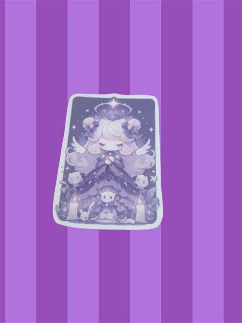 Cute Goth Angel Girl Sticker Planner And Laptop Accessories Tarot