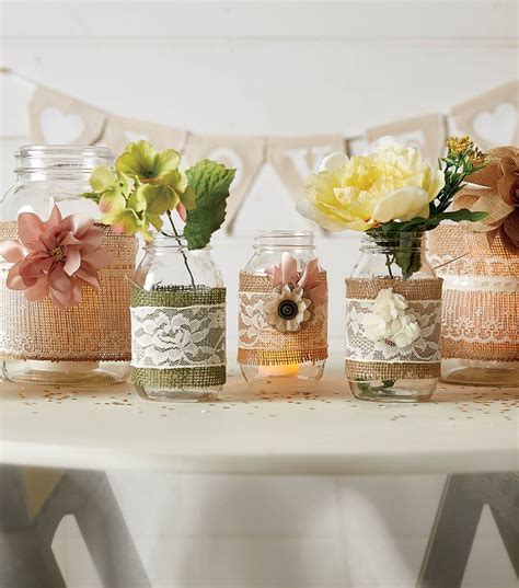 How To Make Lace And Burlap Mason Jars Joann