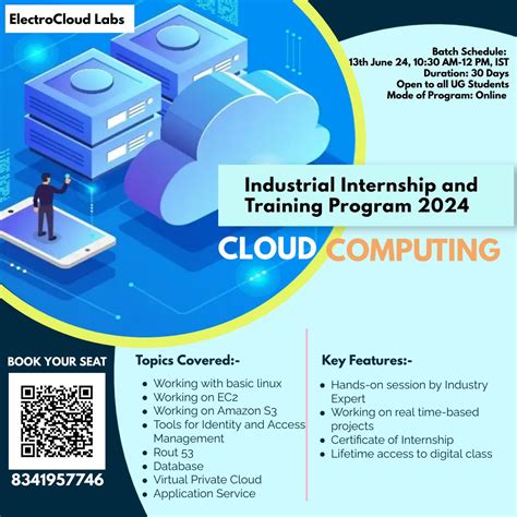 Electrocloud Labs On Linkedin Industrial Internship Cloud Computing Cloudcomputing