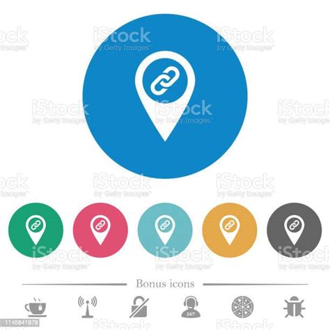 Gps 지도 위치 첨부 파일 플랫 라운드 아이콘 내비게이션에 대한 스톡 벡터 아트 및 기타 이미지 내비게이션 단순함 무선