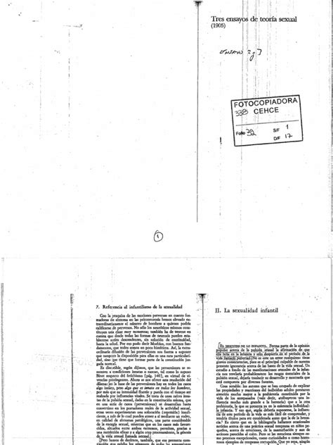 Freud S 1905 Tres Ensayos Para Una Teoría Sexual Apartado Ii