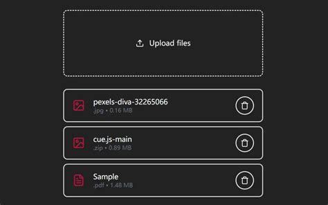 clean drag and drop file input component shadcn dropzone