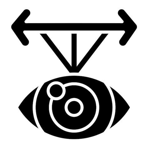Premium Vector Visual Field Glyph Solid Black Illustration