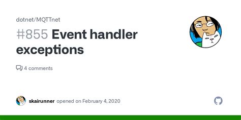 Event Handler Exceptions Issue Dotnet MQTTnet GitHub