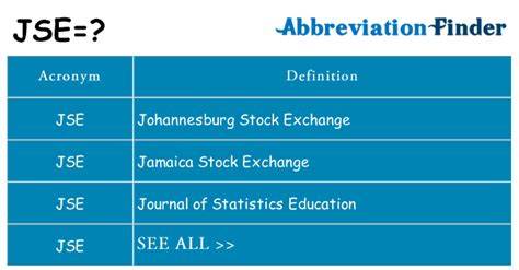 What Does JSE Mean