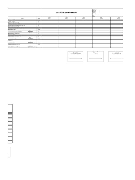 Template Field Density Test Report Pdf