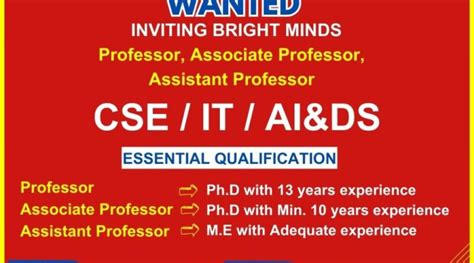 Pandian Saraswathi Yadav Engineering College Arasanoor Wanted Faculty Facultytub