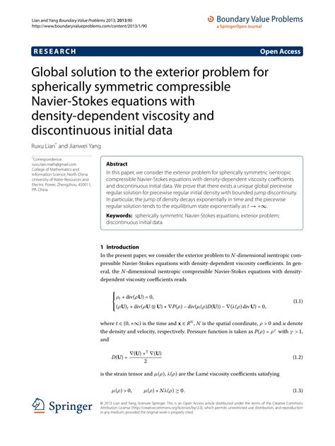 Pdf Global Solutions To The Spherically Symmetric Compressible Navier Stokes Equations With