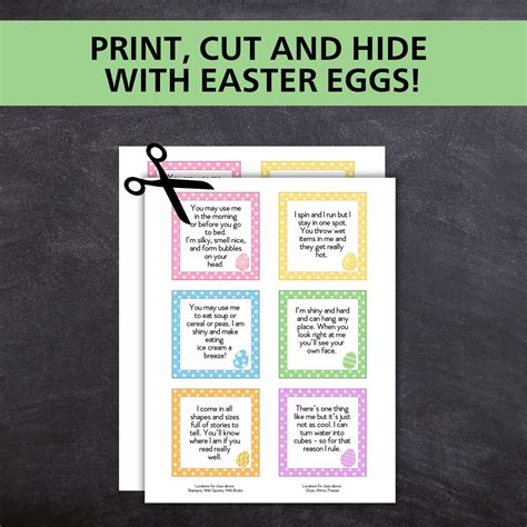 Easter Egg Hunt Clue Cards Printable Indoor And Outdoor Easter Egg