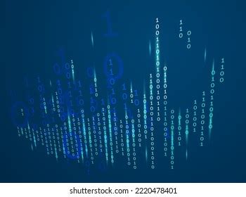 Binary Programming Code Vector Abstract Background Stock Vector