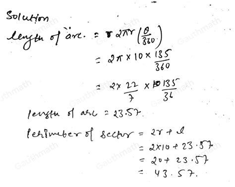 solved the diagram shows a sector of a circle radius 10 cm find the