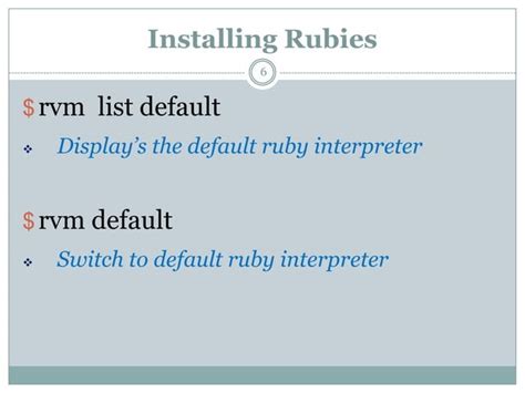 Ruby Version Manager Pptx Programming Languages Computing