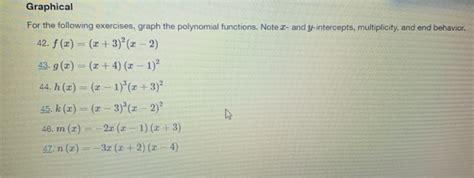 Solved Graphical For The Following Exercises Graph The