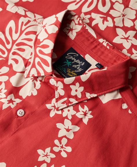 Homme Chemise Hawaïenne Rouge école De Surf Superdry Fr