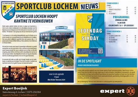 In Deze Editie Van Sportclub Lochem Nieuws Een Artikel Over Onze