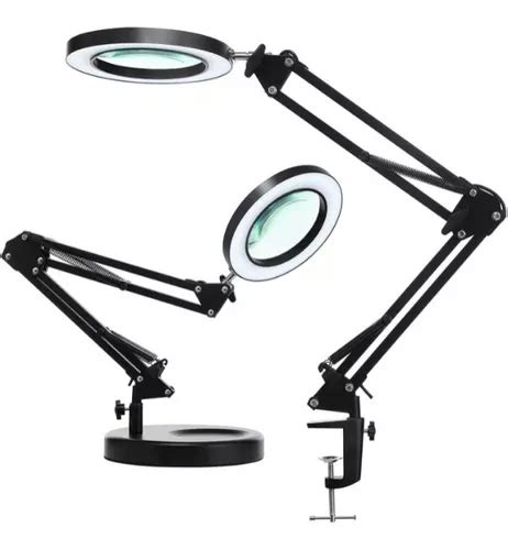 Lampara Luz Led Lupa Y Brazo Flexible Con Base Y Pinza Morza Cuotas Sin Inter S