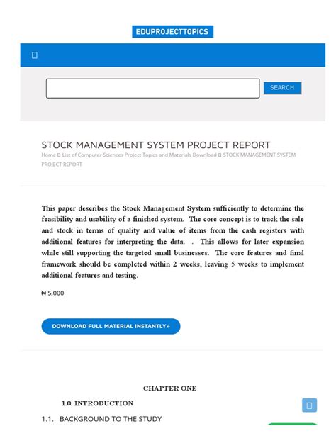 Eduprojecttopics Com Product Stock Management System Project Report