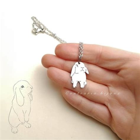 Gold Rabbit Necklace Bunny Necklace Gold Rabbit Rabbit Etsy