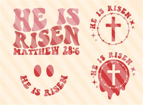 He Is Risen Svg Inspirational Svg Positive Svg Christian Etsy
