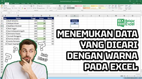 Tutorial 55 Mencari Data Pada Excel Dan Menandainya Secara Otomatis