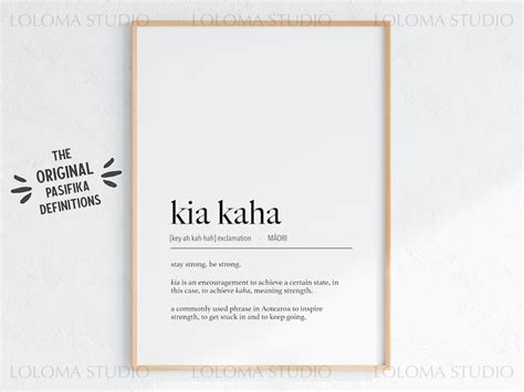 Kia Kaha Stay Strong Be Strong Definition Digital Print Etsy