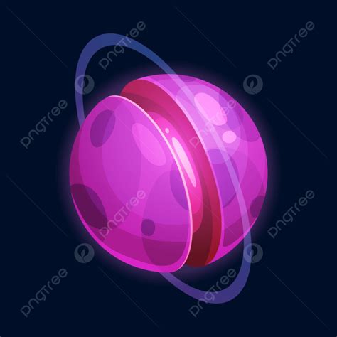 Gambar Planet Kartun Manis Sci Fi Dunia Fantasi Ikon Kartun Terisolasi