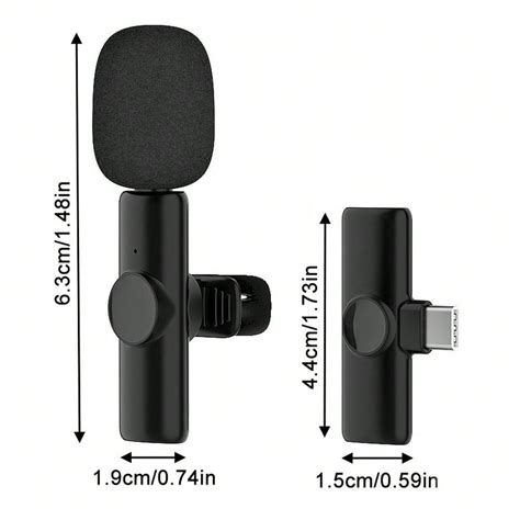 Noise Cancelling Wireless Lavalier Microphone Protable Lightweight Mini