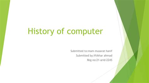 SOLUTION: History of computer - Studypool
